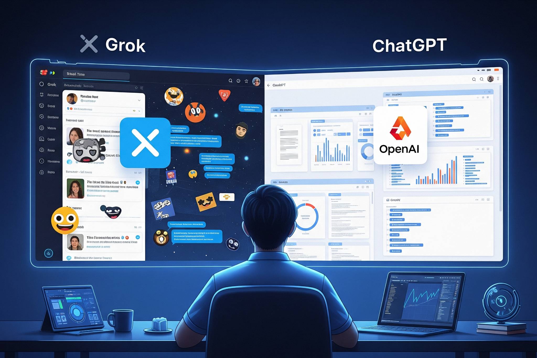 Grok 怎麼用？Grok vs ChatGPT 全網最完整使用攻略！深度解析兩大AI，哪款更適合你的需求？ - SinAI